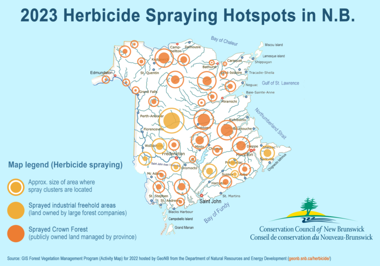 2023 Hotspots for Herbicide Spraying in N.B. - CCNB